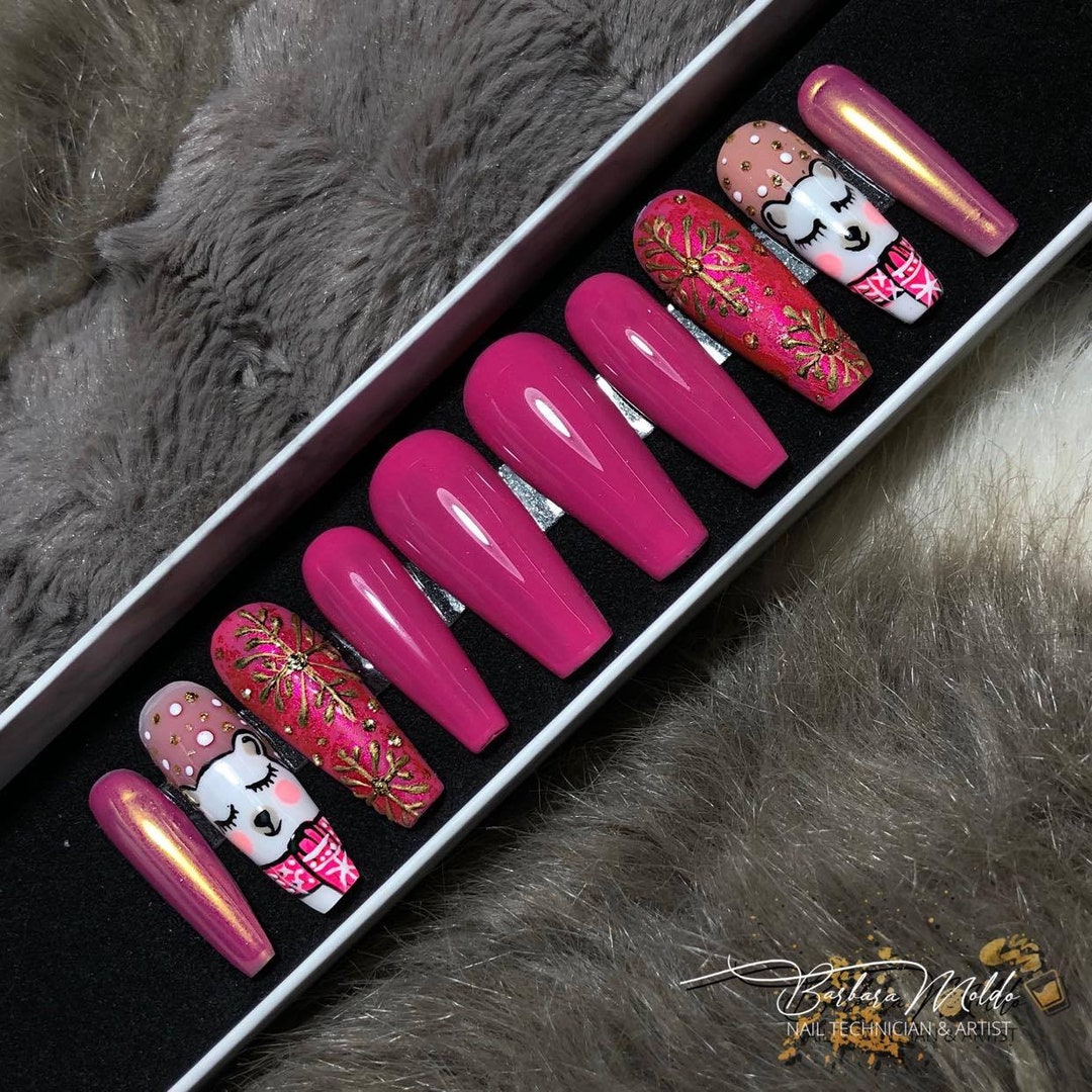 Custom Made Press on Nails "winter Collection" - Etsy