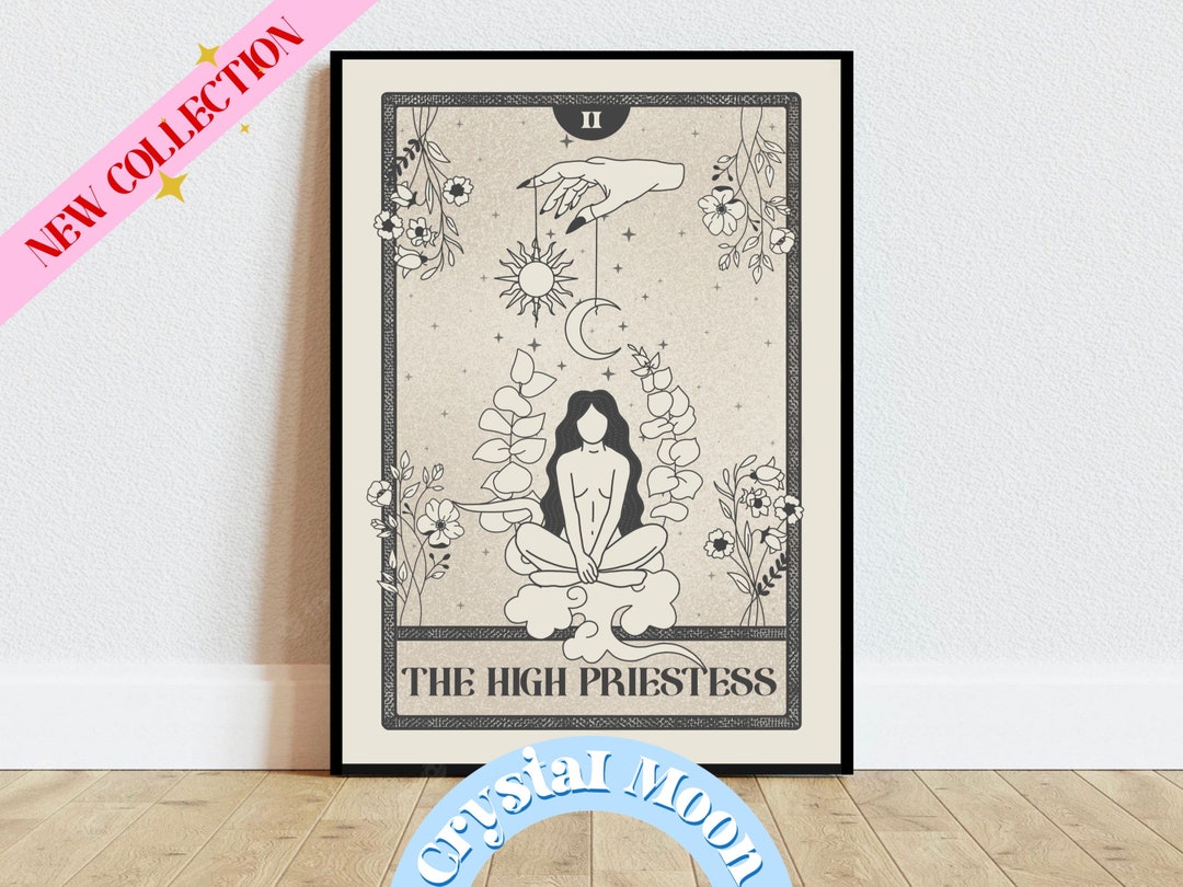 A4 the High Priestess Tarot Card Print Poster / Gift / Art / Witchy ...