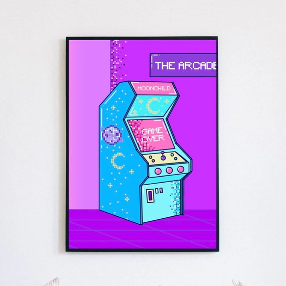 A4 Arcade Game Retro Poster / Art / Print / Gift for Her / - Etsy UK