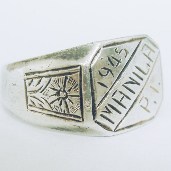 Ww2 Philippines Trench Art Ring - Etsy