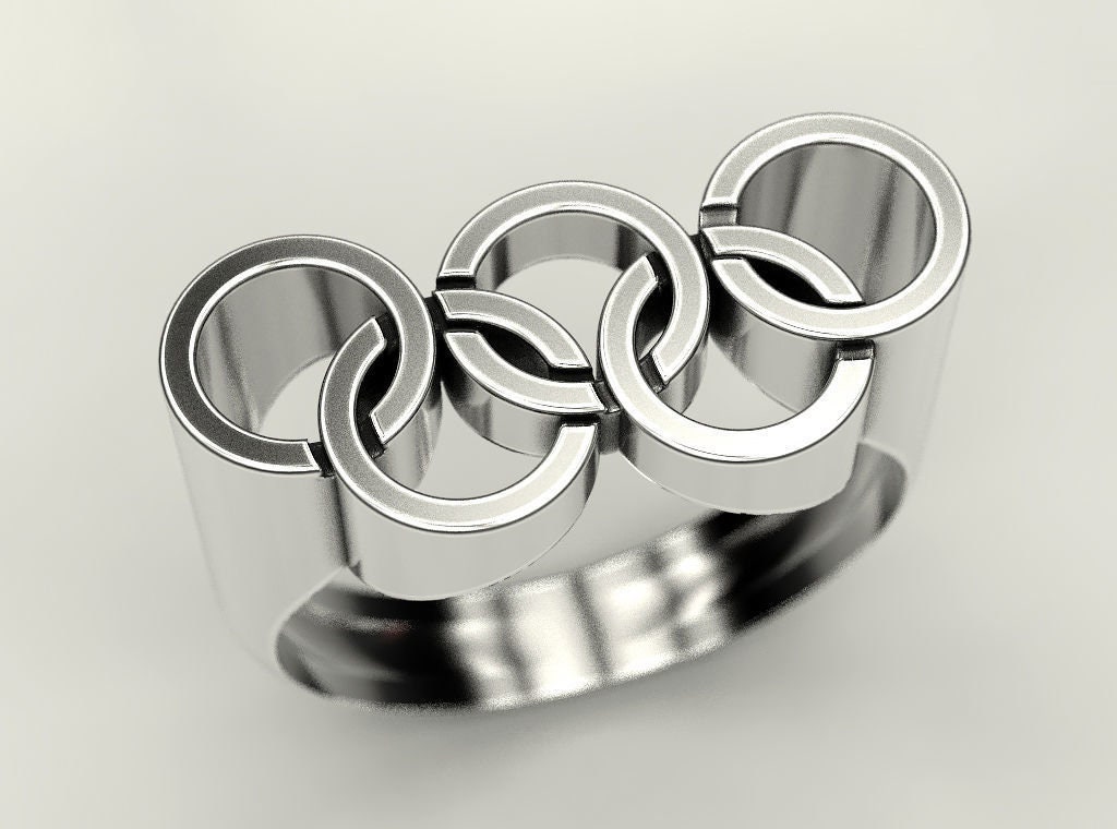 Olympic Ring /Antique Heavy Olympic Men's Biker In | Etsy