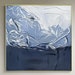 Blue Painting Textured Art Steel Blue Abstract Art Square Acrylic ...