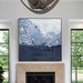 Blue Painting Textured Art Steel Blue Abstract Art Square Acrylic ...