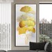 Gold Ginkgo Leaves Painting Hand Painted Textured Art White Abstract ...