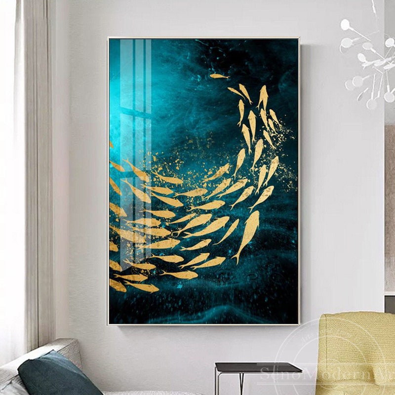 Modern Fish Painting - Etsy