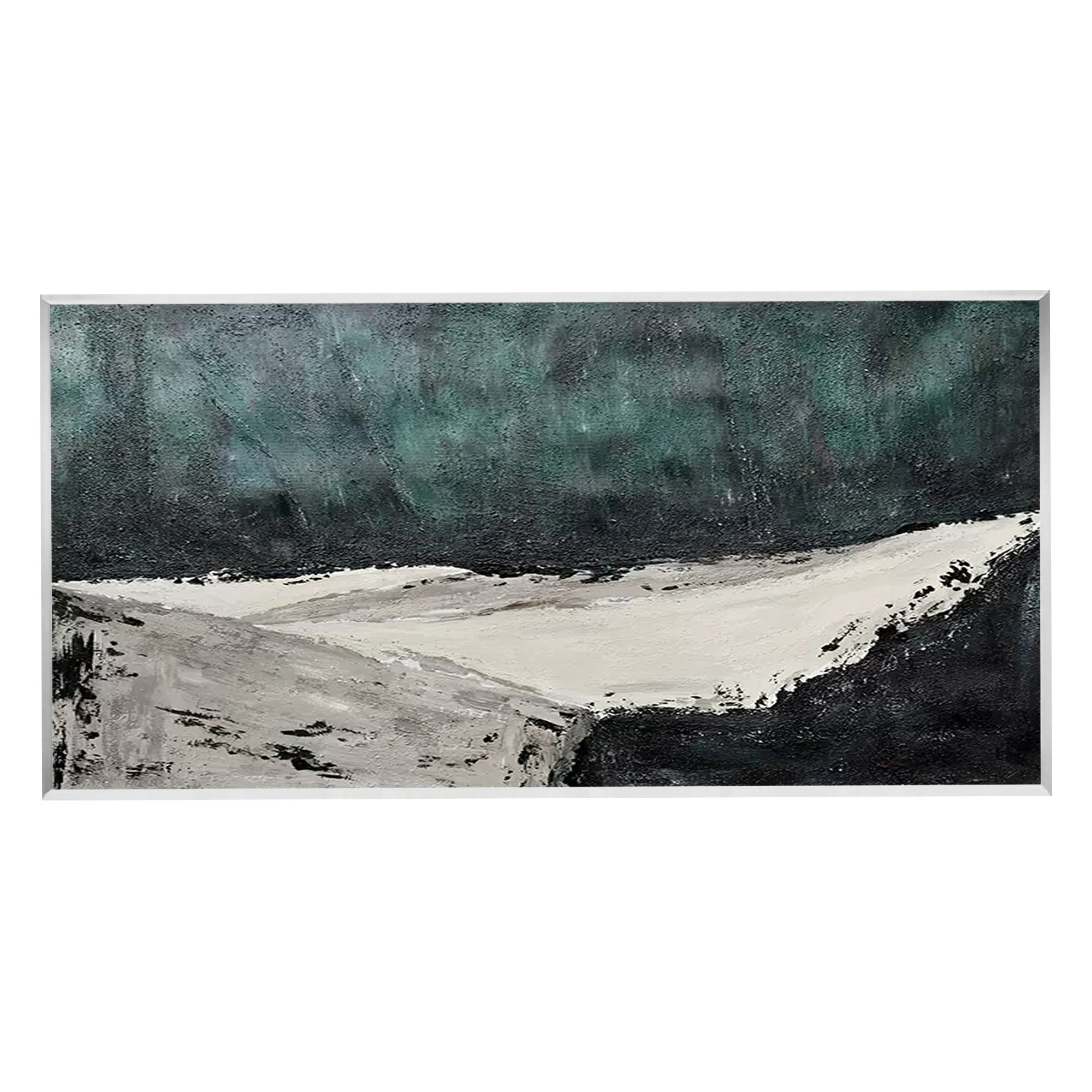 Horizontal Abstract Painting: Hand-painted Textured Wall Art, Framed - Etsy