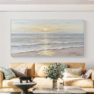 Large Beach Painting - Etsy