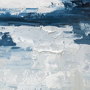 White Blue Abstract Ocean Seascape Painting Textured Art Light Blue ...