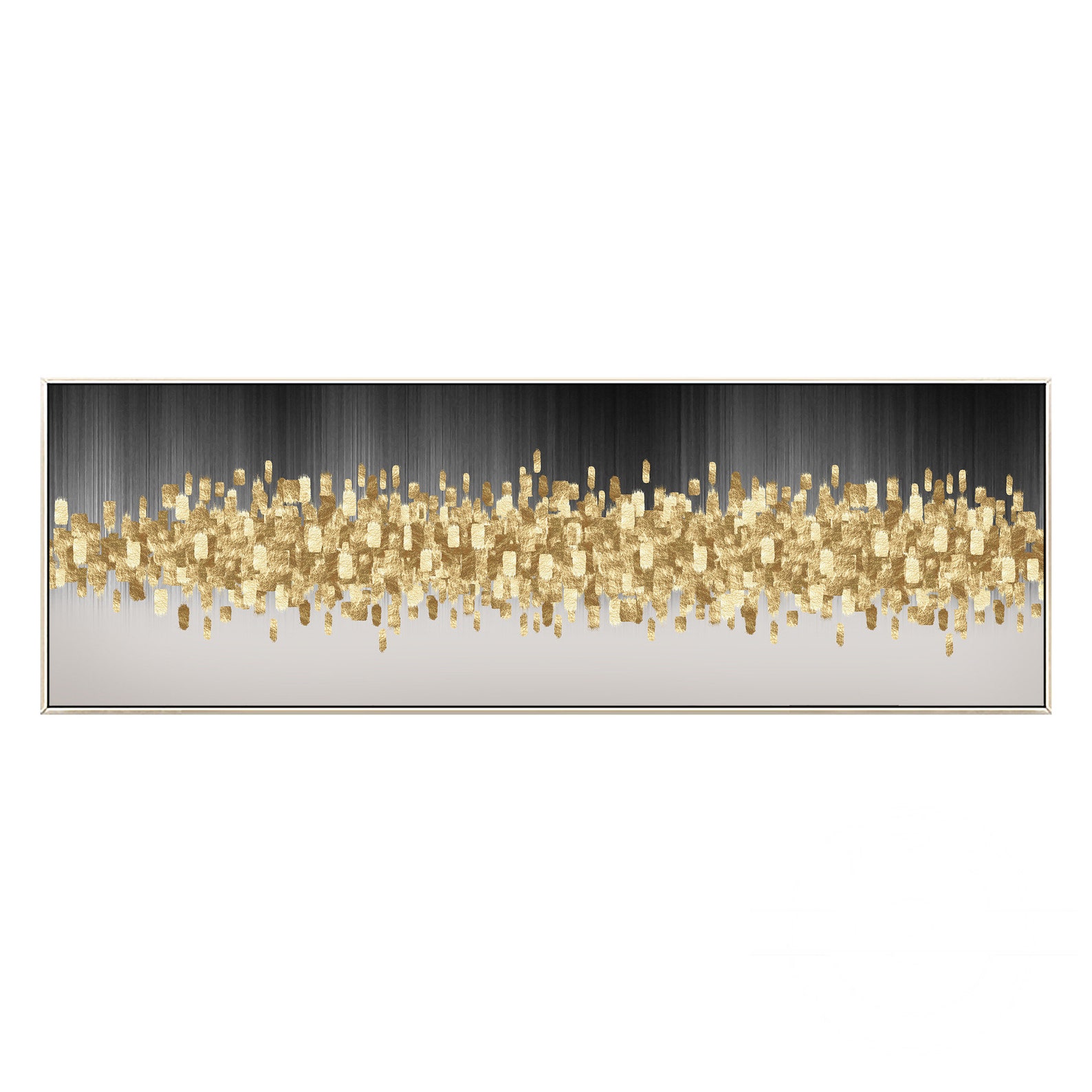 Minimalist Gold Black Grey Print Painting Abstract Frame Wall Art on ...