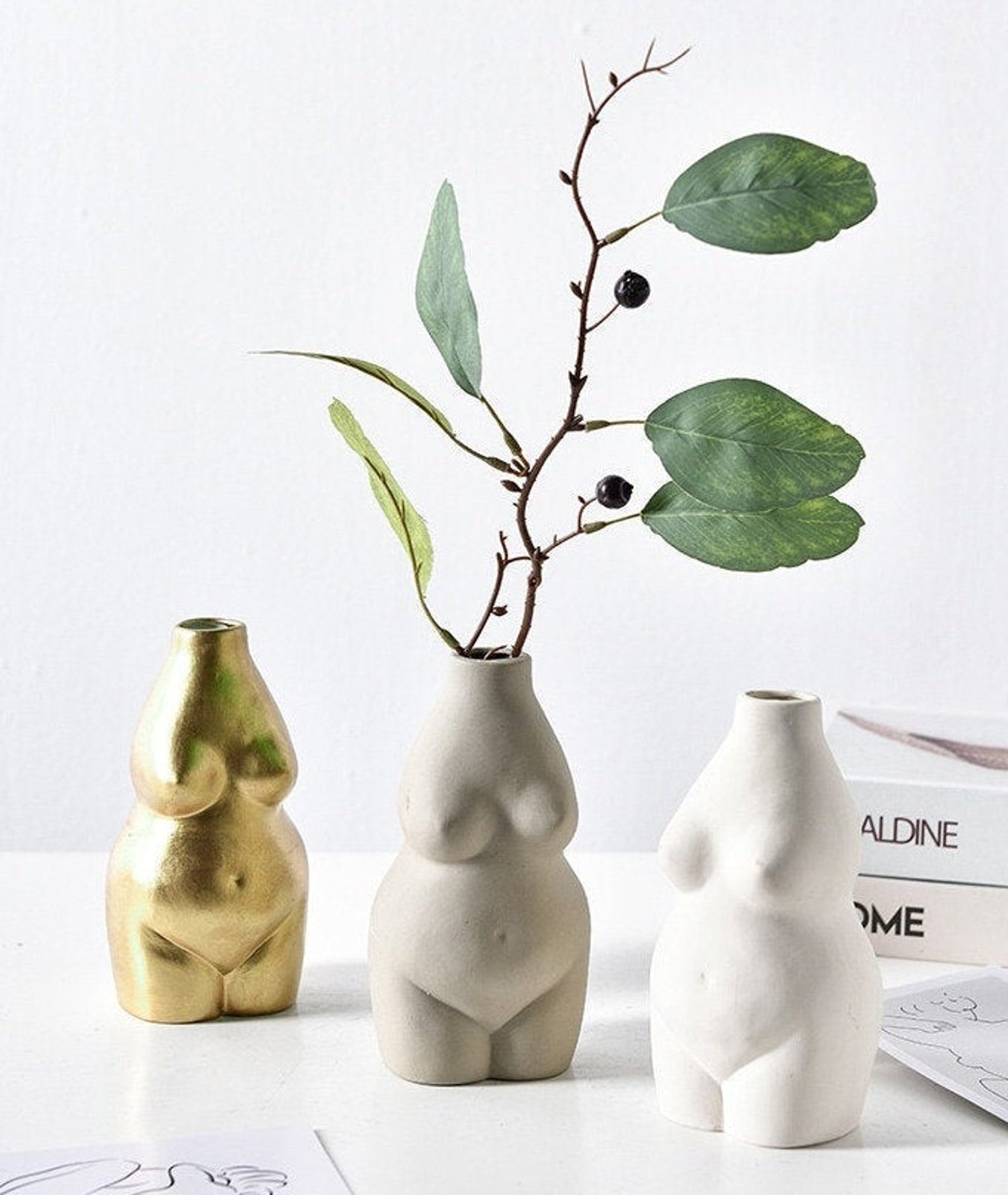 Woman Body Vase Female Form Resin Vase Creative Flower Vase Etsy