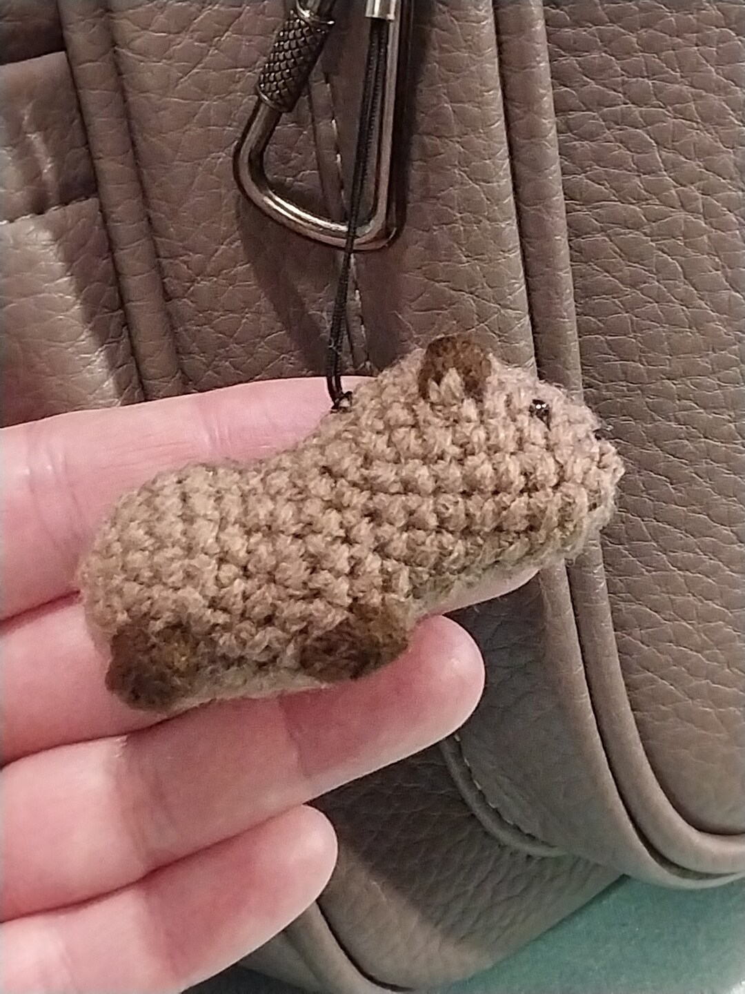 Capybara Soft Toy Keychain, Crochet Capybara, Length 6 Cm 2.36 In ...