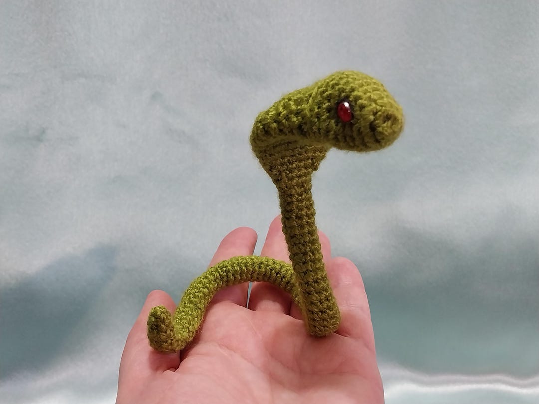 Snake Soft Toy, Small Cobra Handmade Knitted Interior Figure, Gift for ...