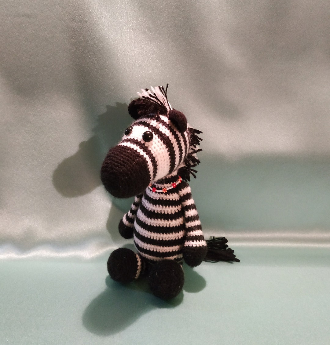 Zebra, Handmade Stuffed Toy, Zebra With Choker, Zebra Soft Toy, Zebra ...