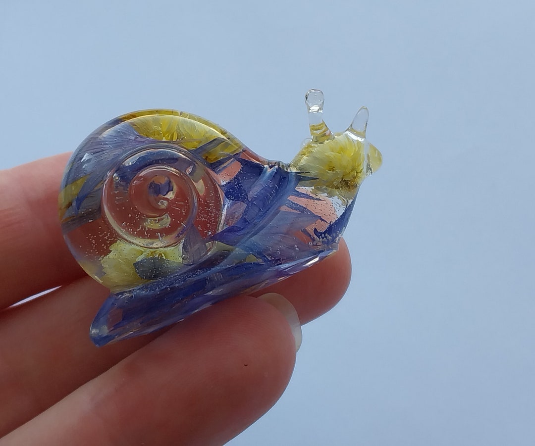 Snail Figurine, Resin Snail Figurine, Floral, Botanical, Fairy Garden ...