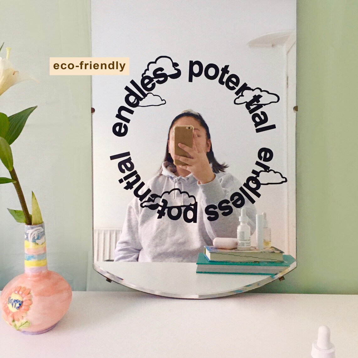 Eco-friendly Light Mirror Decal / Pvc-free Vinyl/ Self Love Mirror ...