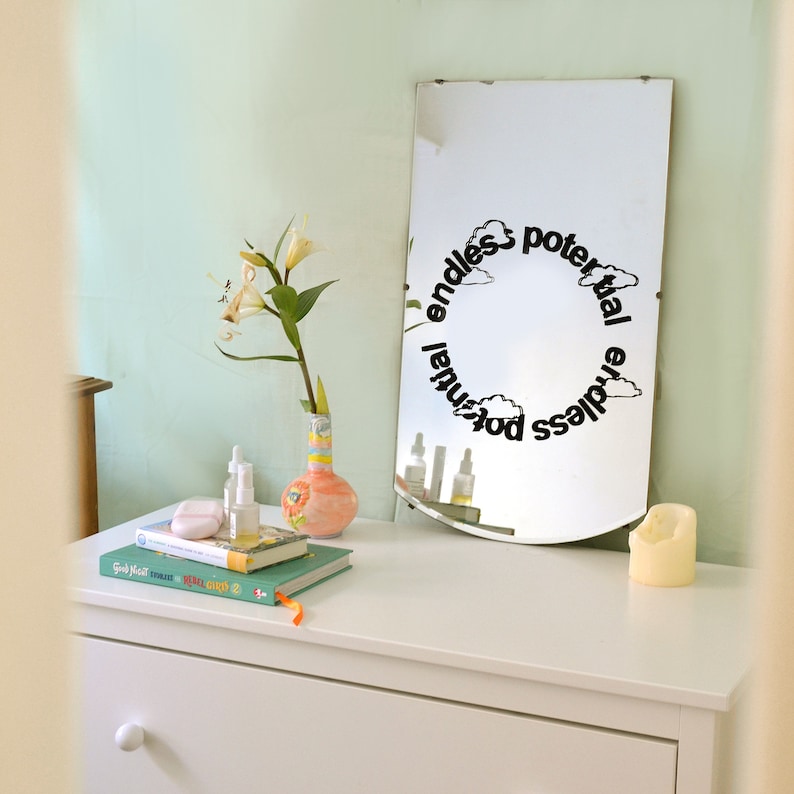 Eco-friendly Light Mirror Decal / Pvc-free Vinyl/ Self Love Mirror ...