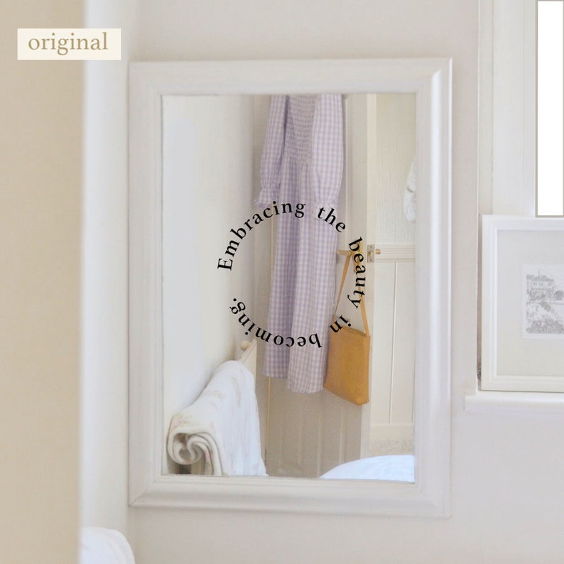 Eco-friendly Embrace Pvc-free Mirror Decal / Pvc-free Vinyl/ Self Love ...