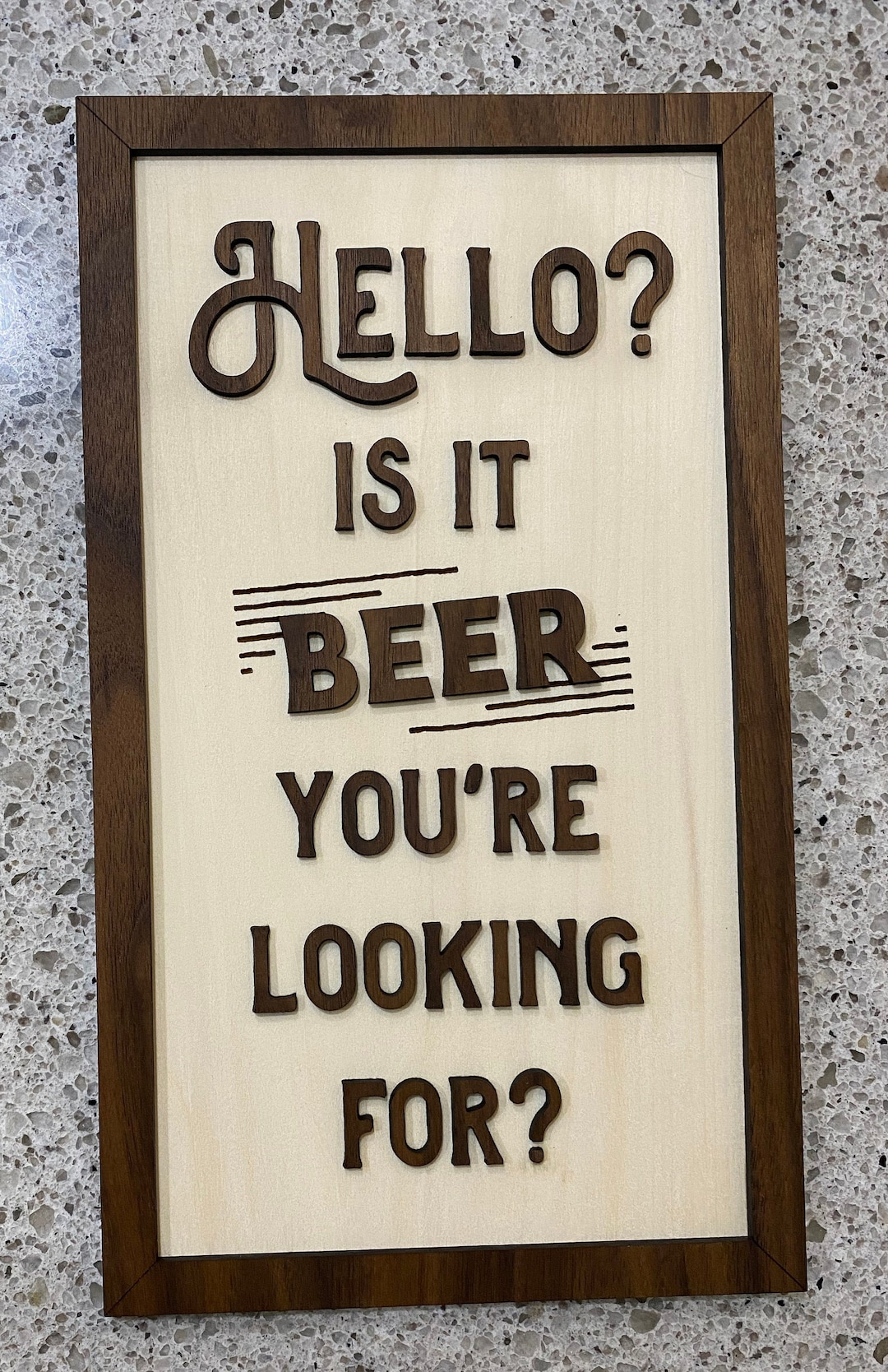 Hello Beer Sign - Digital File Only - SVG and PDF Versions - Glowforge ...