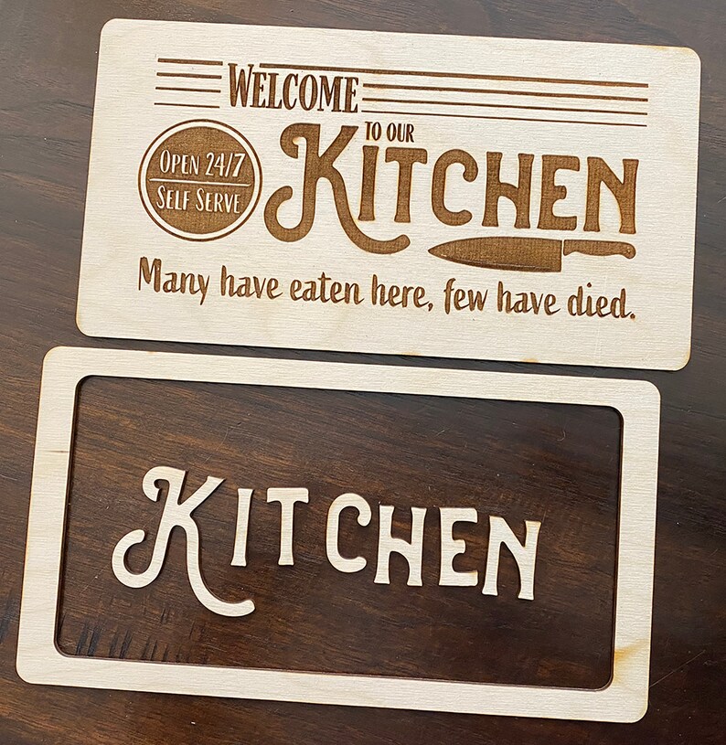 Welcome Kitchen Sign - Digital File Only - SVG - Glowforge Laser File ...
