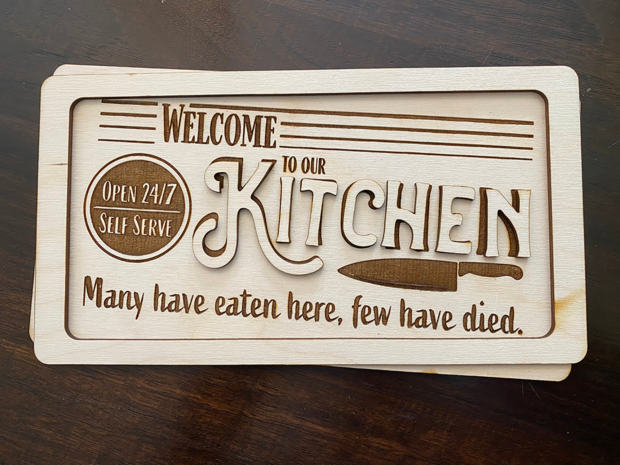 Welcome Kitchen Sign - Digital File Only - SVG - Glowforge Laser File ...