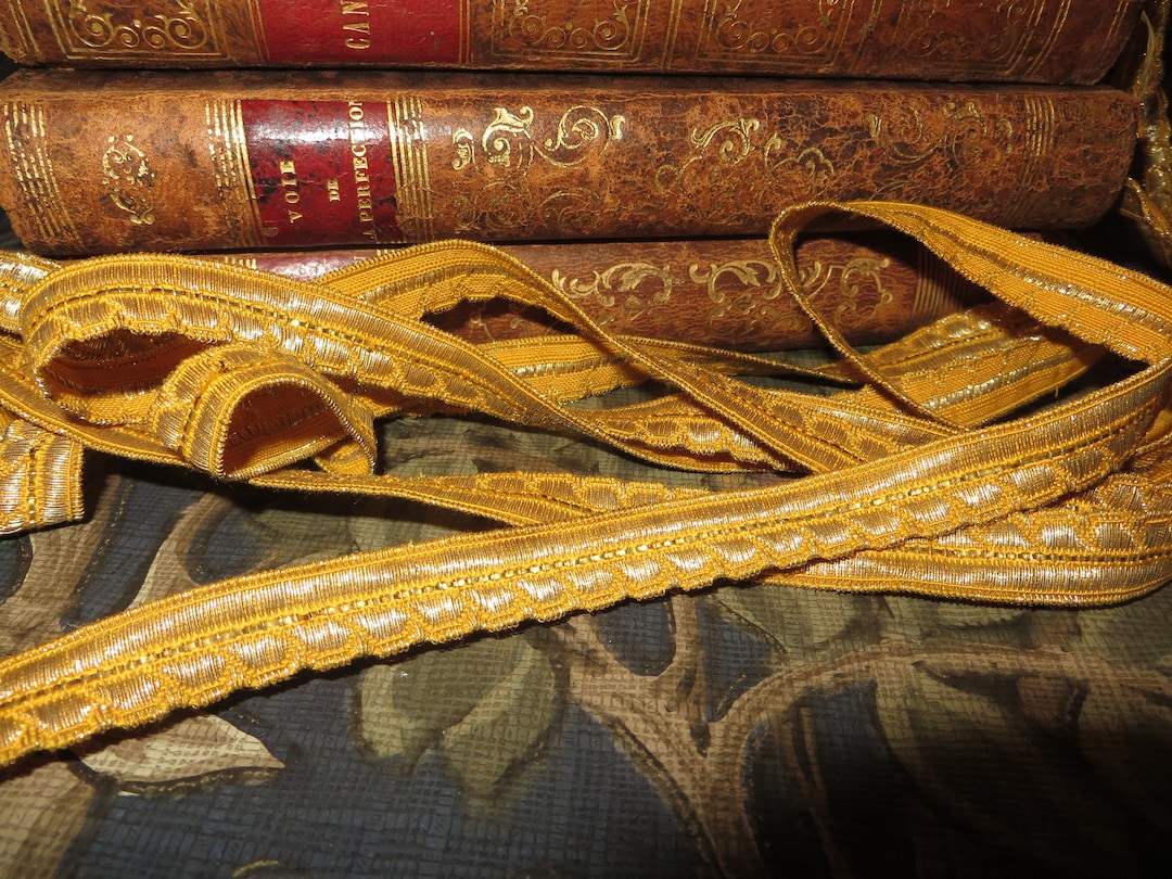 Antique French Trim/passementerie/ Galon/gold Metallic Vestment ...
