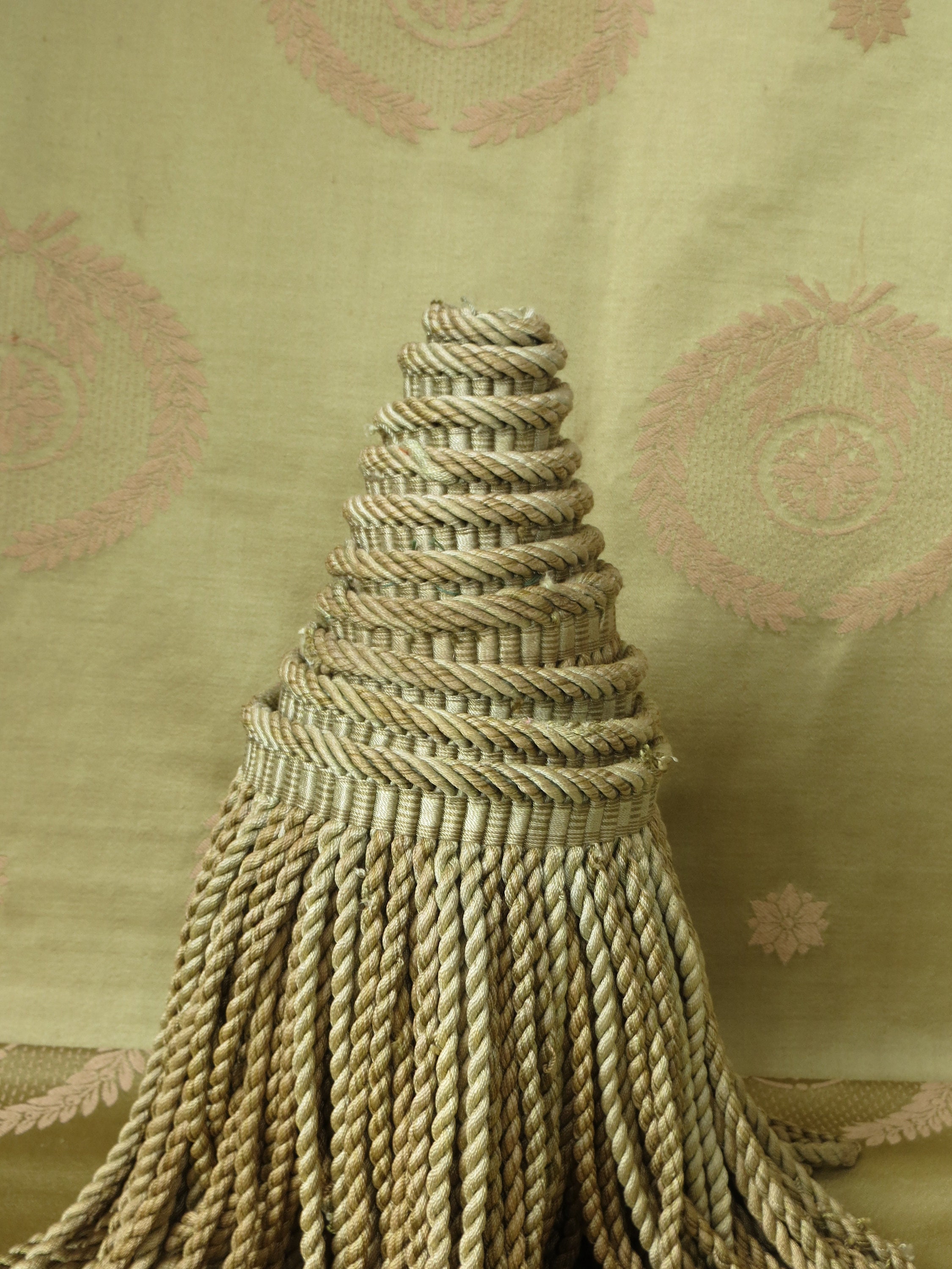 French Antique Long Bullion Trim/ 80 Inches Trim/ Green/pelmet Trim ...