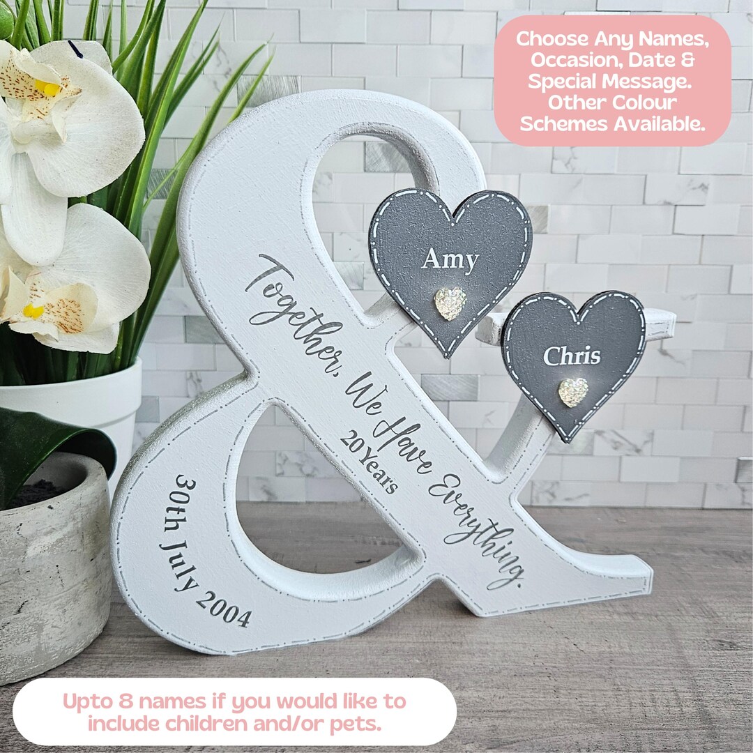 20 Years Together Sign, 20th Anniversary Gift for Parents Anniversary ...