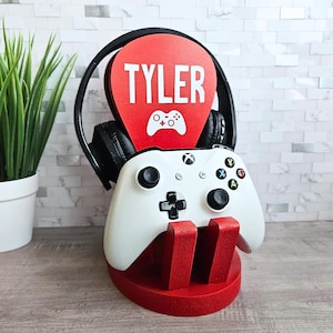 Gamer Station, Universal Controller Stand, Headset Holder, Geeky Gamer ...