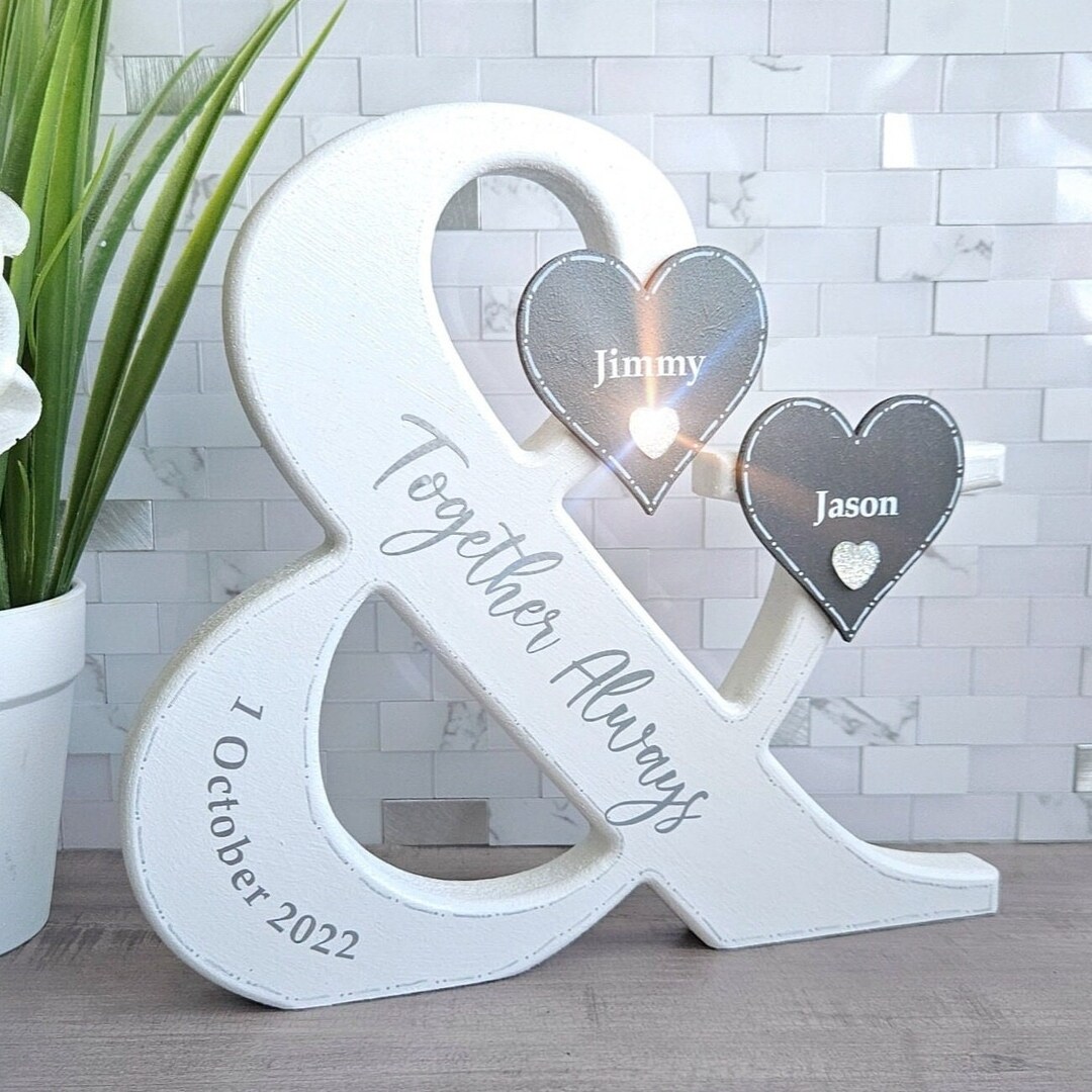 Personalized Couple Sign for Wedding, Anniversary Plaque, Together Sign ...