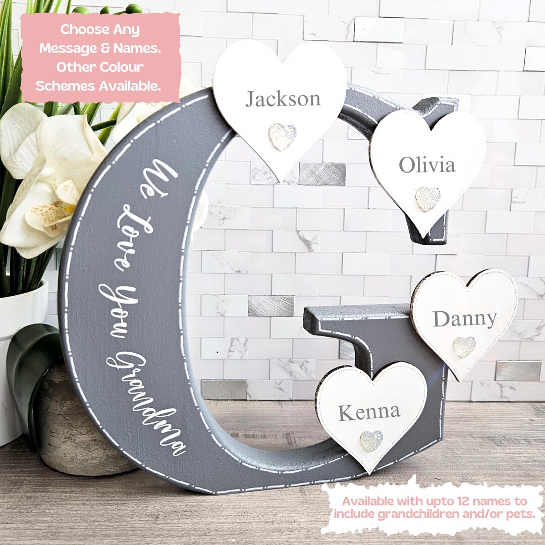 Grandma Sign, Personalised Grandma Gift From Grandkids, Granny Gifts ...