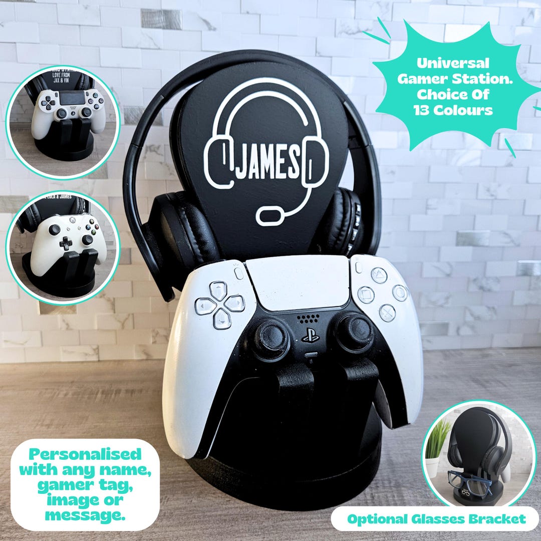 Headset and Controller Holder, Game Controller Stand, Gamer Gift for ...