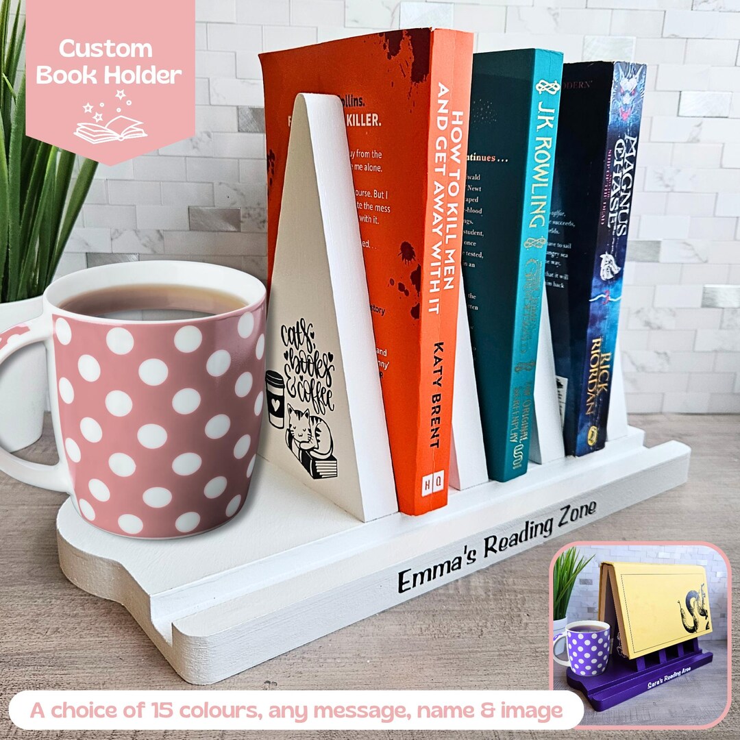 Book Page Holder, Nightstand Book Holder Stand, Bedside Valet, Book ...