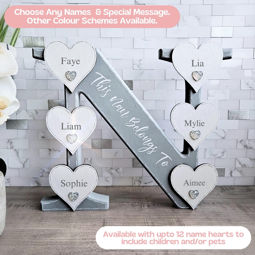 Nana Sign, Personalised Nanny Gift From Grandkids, 60th Birthday Gifts ...