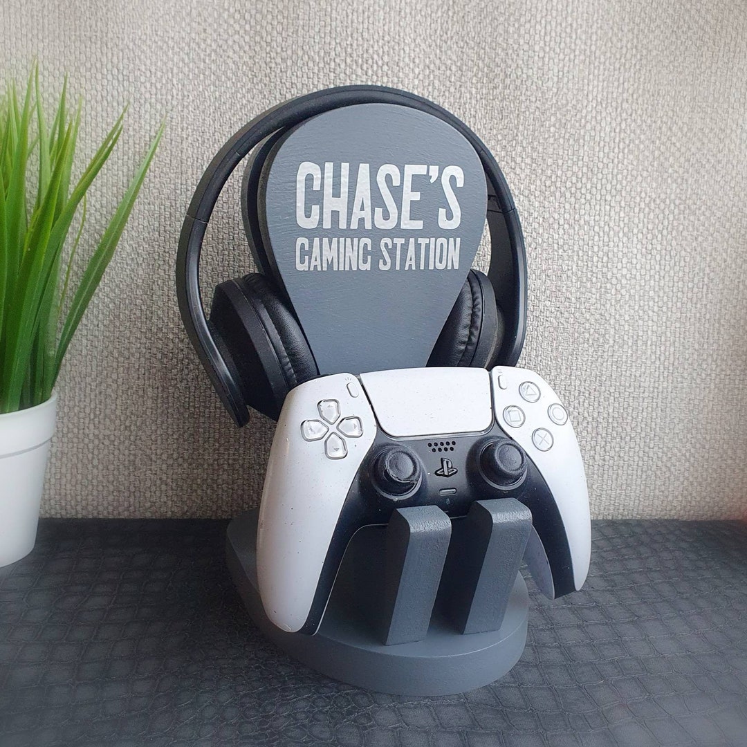 Custom Controller Stand Wood Headphone Stand for Him Gamer - Etsy