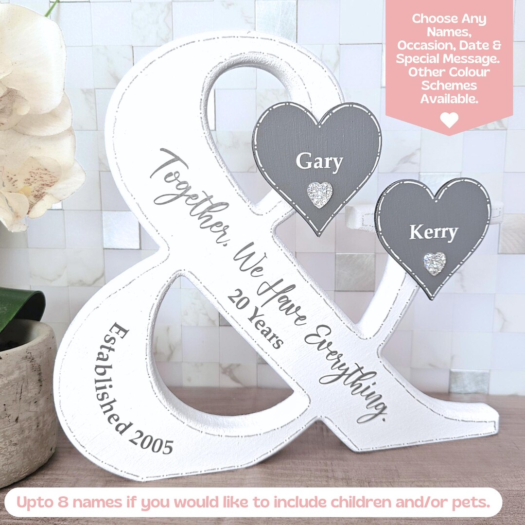 20 Years Together Sign, 20th Anniversary Gift for Parents Anniversary ...