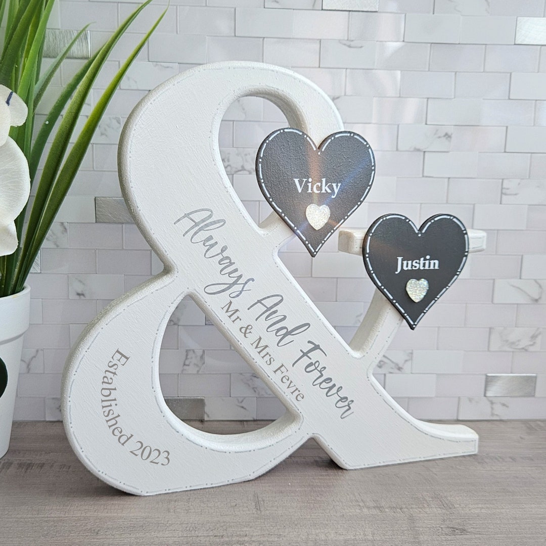 Always and Forever Sign, Personalized Couple Sign, Est Sign, Custom ...