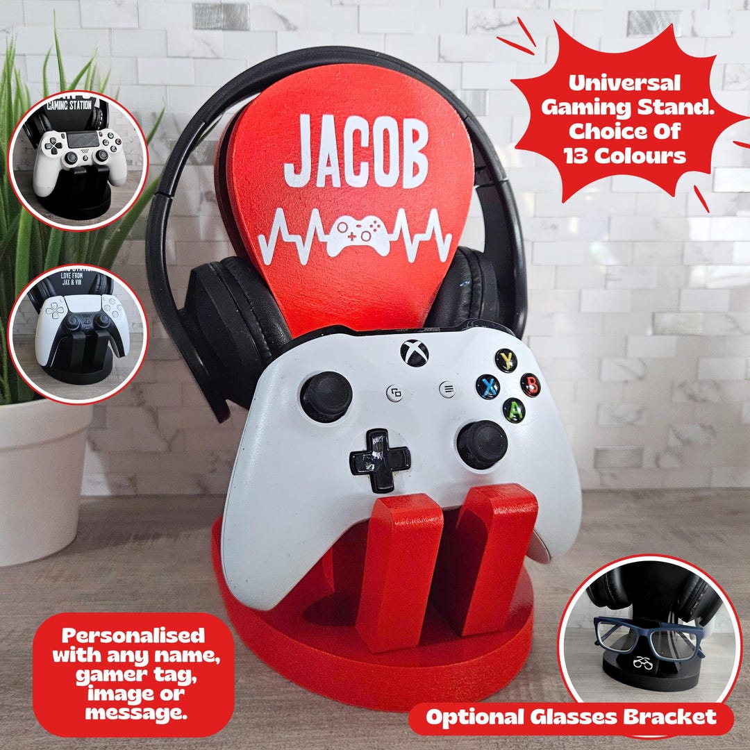 Headset and Controller Holder, Headphone and Controller Stand, Headset ...