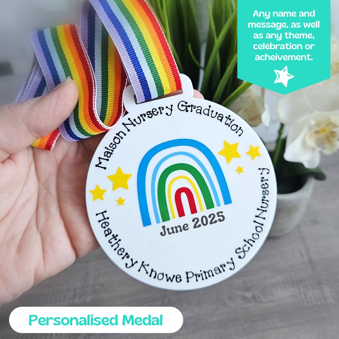Nursery Graduation Gift for Boys, Personalized Graduation Medal ...