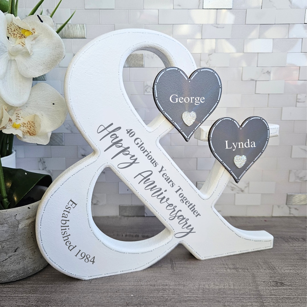 40th Wedding Anniversary Gift for Couple, Mum and Dad 40th Anniversary ...