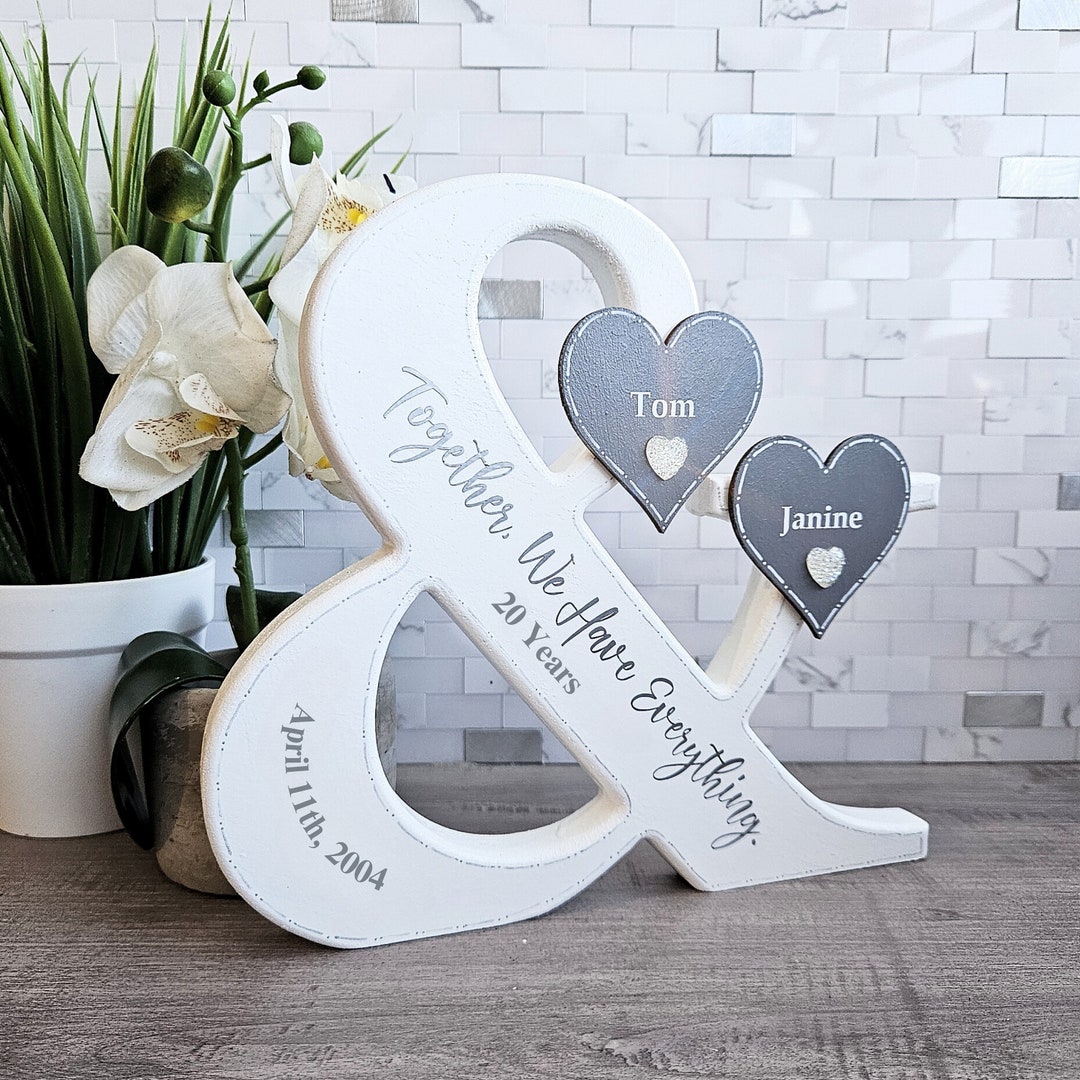 20 Years Together Sign, 20th Anniversary Gift for Parents Anniversary ...