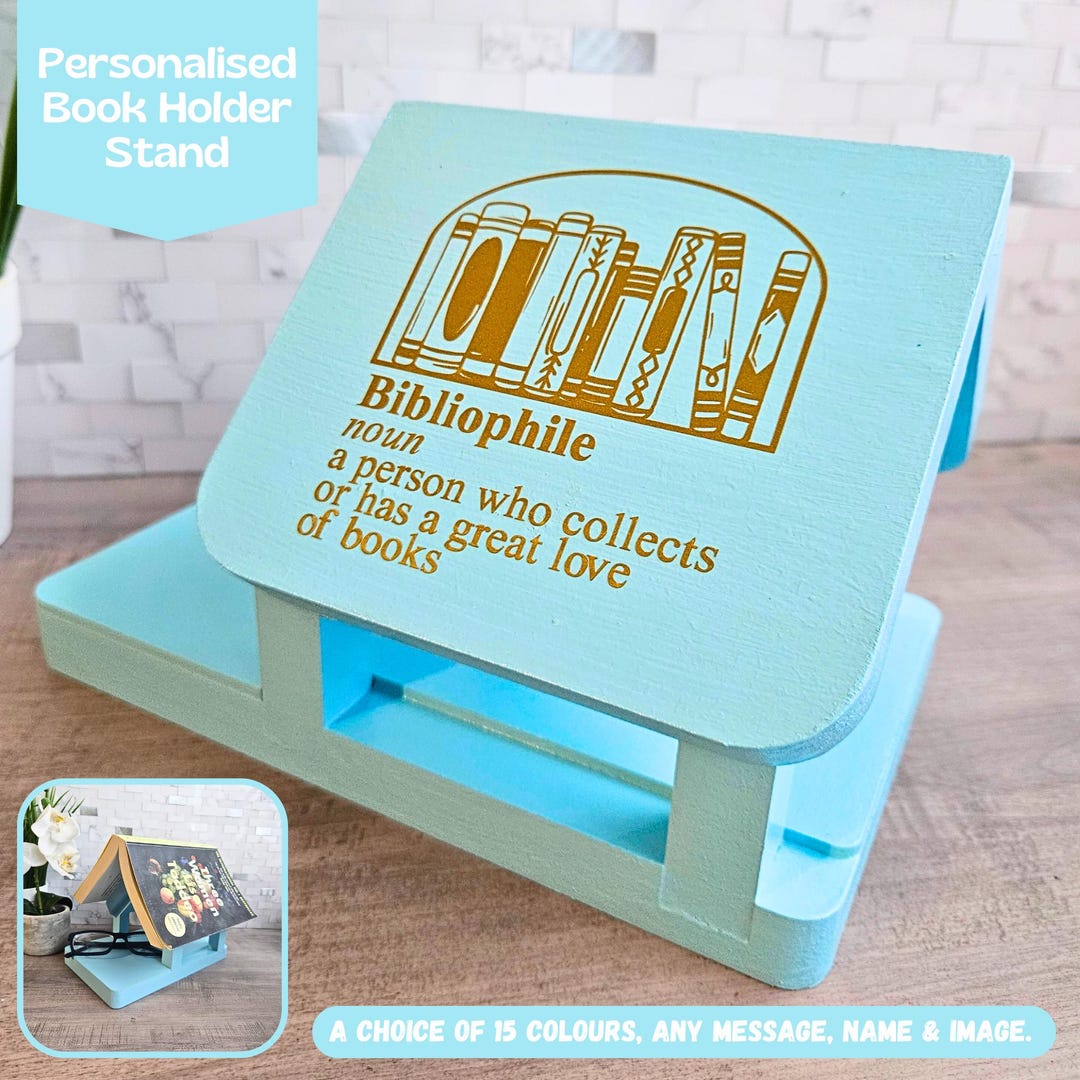 Personalized Book Stand, Triangle Book Holder Stand, Nightstand ...