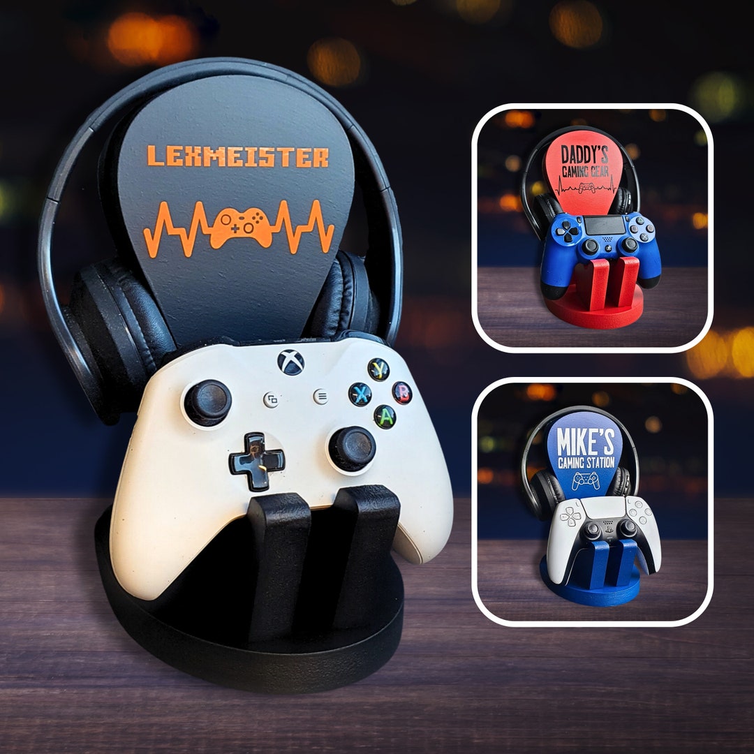Personalized Controller Stand Wood Headset Holder Headphone - Etsy