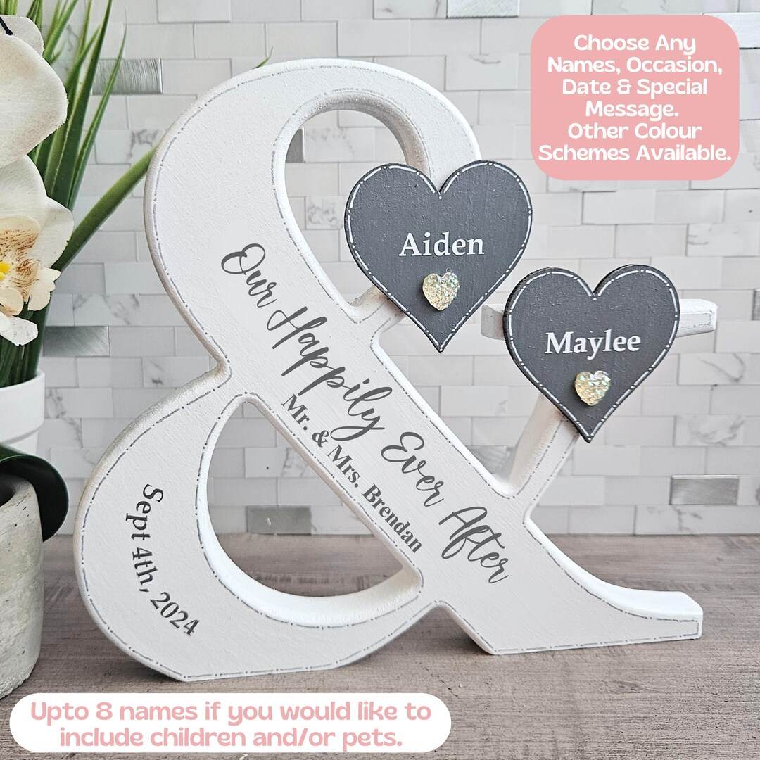 Decorative Letters, Personalized Established Sign for Wedding Gift for ...
