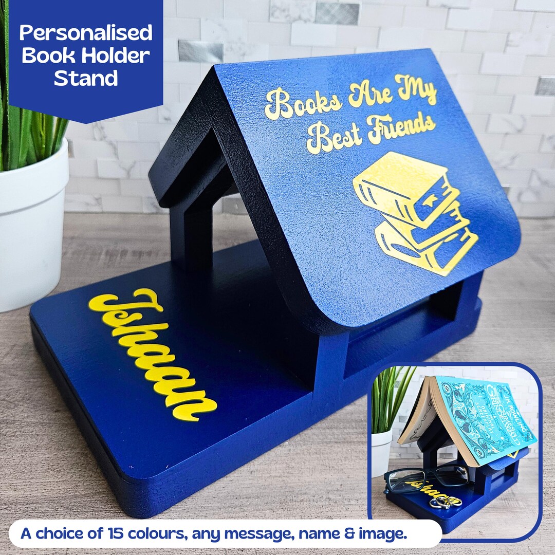 Personalized Book Page Holder, Book Rest, Nightstand Book Holder ...