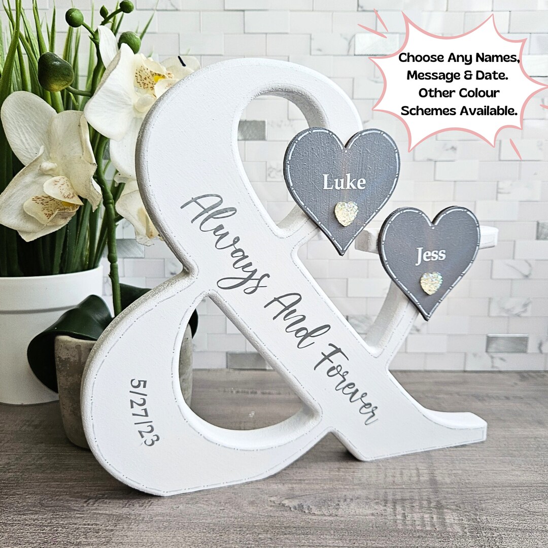 Couple Established Sign for Wedding Date Sign, 1st Anniversary Gift for ...