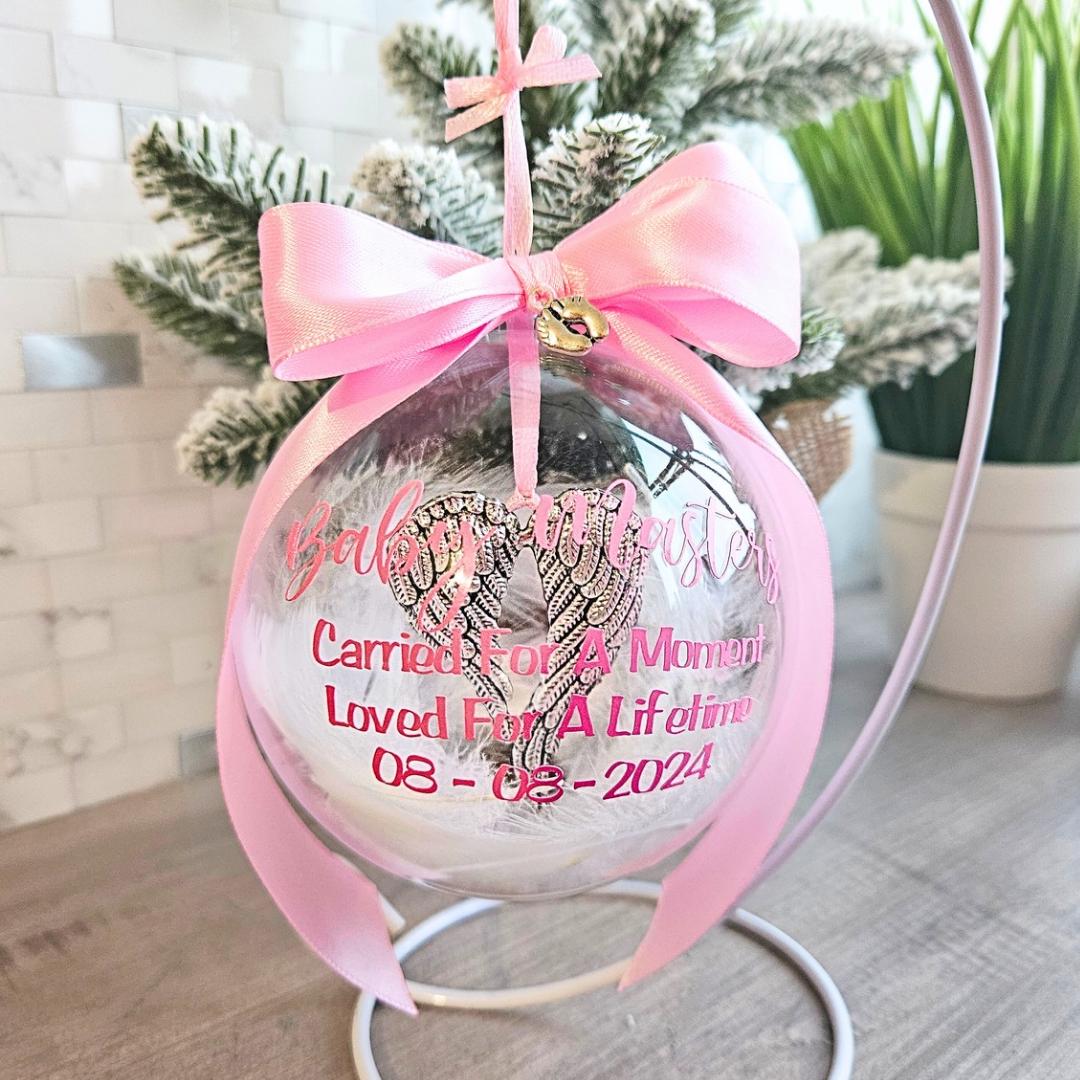 Angel in Heaven Bauble, Baby Loss Ornament With Name, Personalised ...