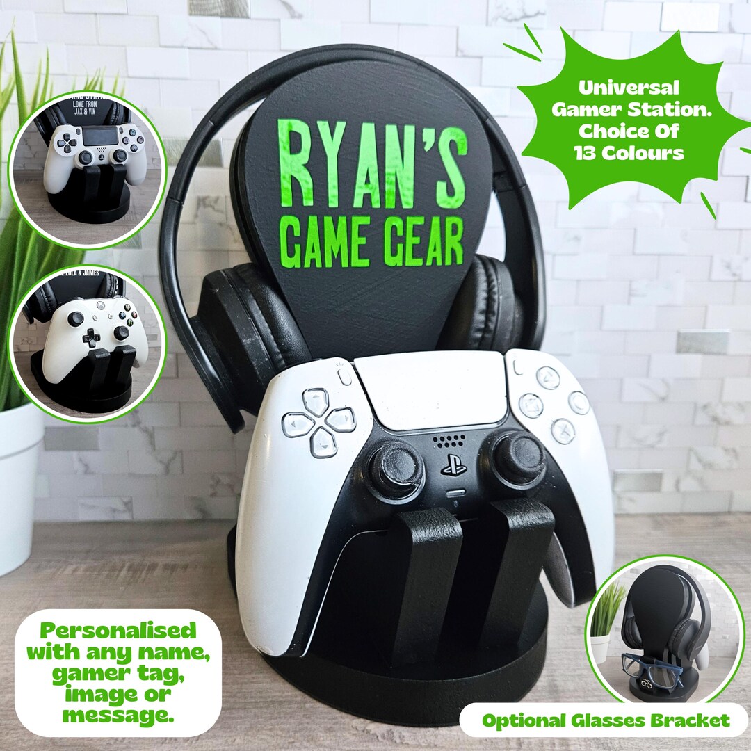Gaming Holder Custom Controller Stand, Gamer Storage Game Station ...