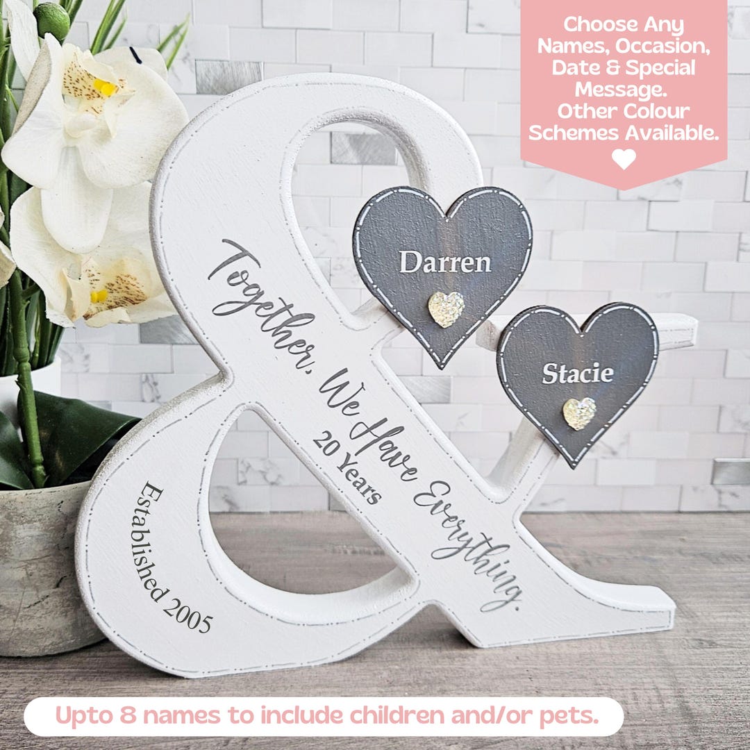 20 Years Together Sign, 20th Anniversary Gift for Parents Anniversary ...