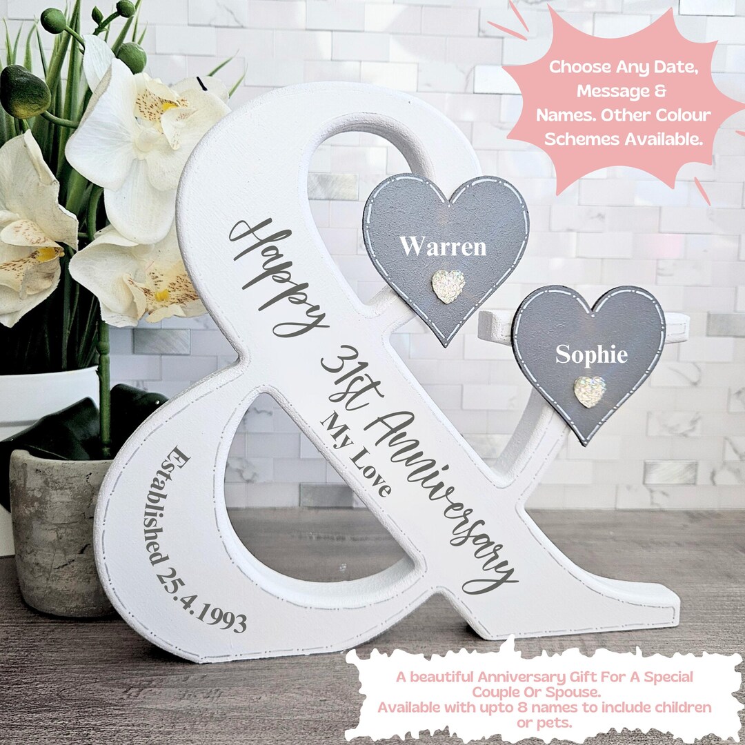 Personalized Anniversary Sign, Married Couple Gifts 31 Years ...