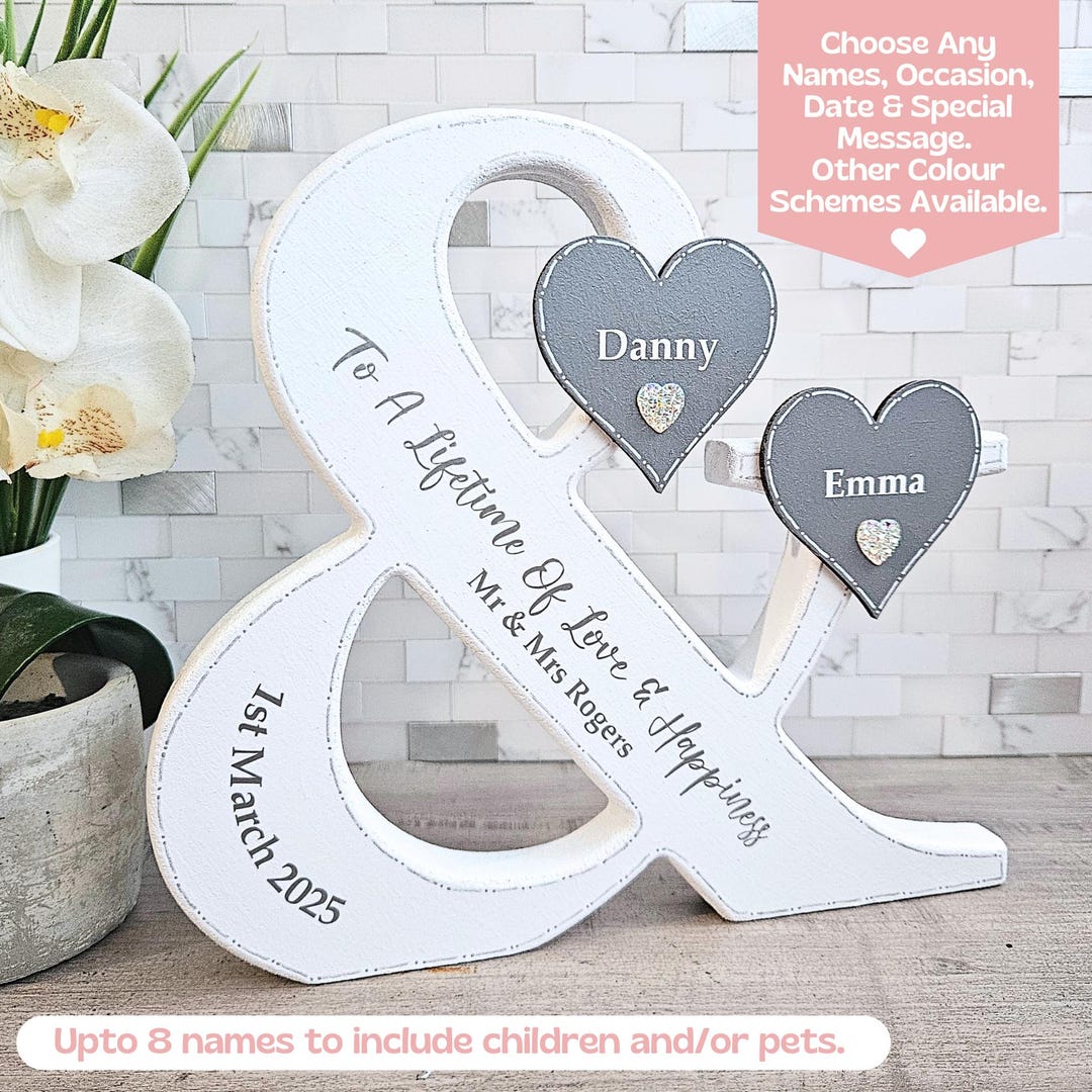 Unique Wedding Sign With Names, Wedding Date Sign, Personalized Wedding ...
